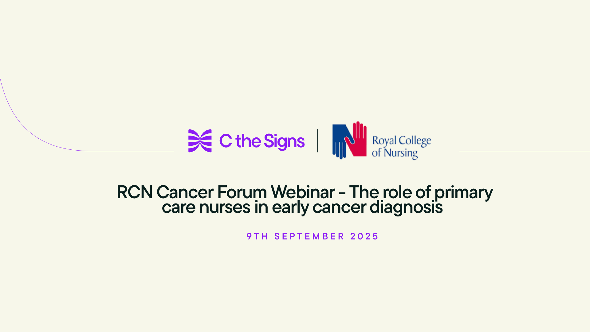 RCN x C the Signs Webinar - 9th September 2025
